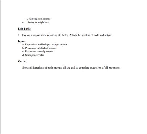 Solved Introduction Semaphore Is Simply A Variable That Is