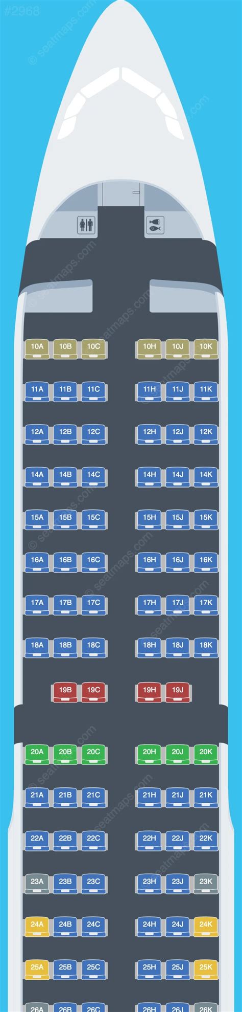 Asiana Airlines Airbus A321座位图 更新 2024 寻找最佳座位 Seatmaps