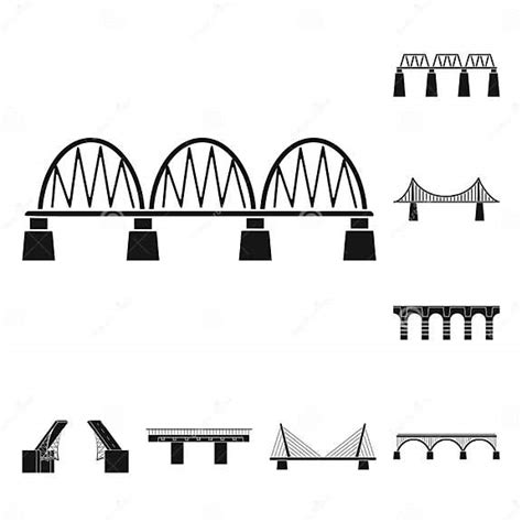 Vector Design Of Construct And Side Symbol Set Of Construct And Bridge Stock Symbol For Web