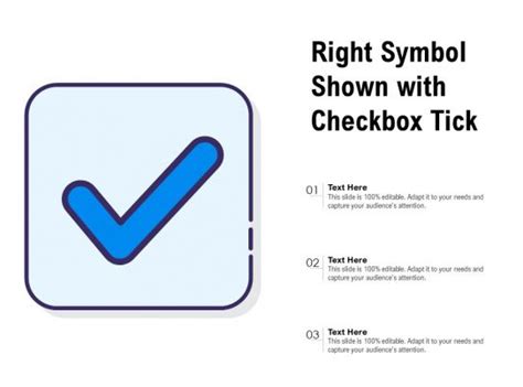 Right Symbol Shown With Checkbox Tick Powerpoint Templates Ppt Slides