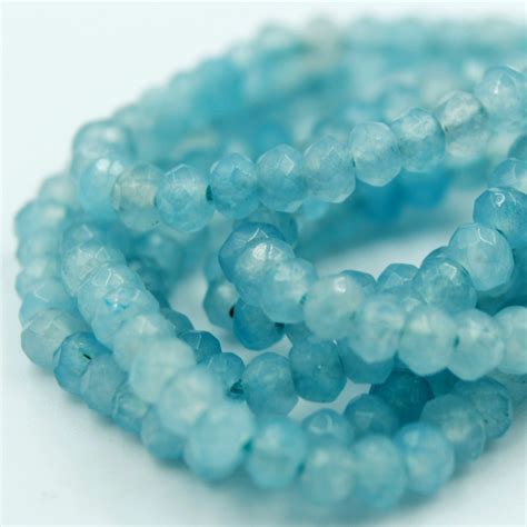 Jade Perler Rondel Facetteret 4x2 Mm Hel Streng Kreabeads