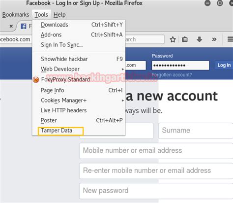 Web Penetration Testing With Tamper Data Firefox Add On Hacking Articles