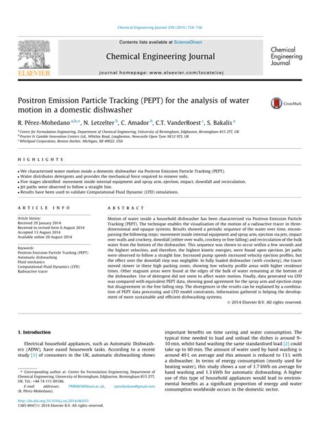 Pdf Positron Emission Particle Tracking Pept For The Analysis Of