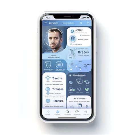 Premium Ai Image Mobile App Layout Design Of Remote Patient Monitoring Streamlined And