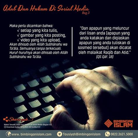 Poster Islami Adab Dan Hukum Di Sosial Media