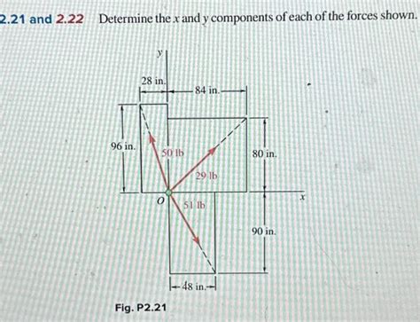 Solved 2 21 And 2 22 Determine The X And Y Components Of