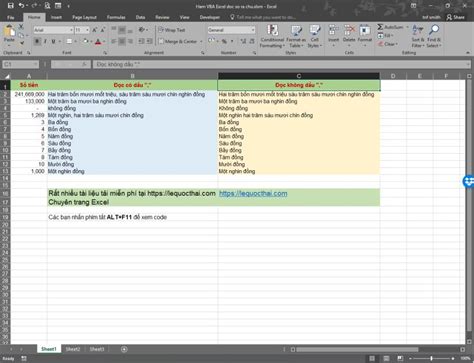 Lequocthai On Linkedin Code Vba Excel đọc Số Ra Chữ