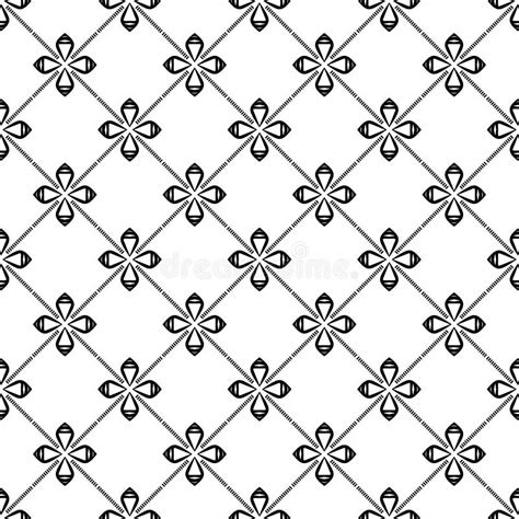 Abstract Black Seamless Repeated Design On White Background Illustrations Stock Illustration