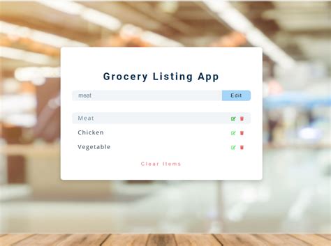 Grocery Listing App In Vanillajs With Source Code Sourcecodester