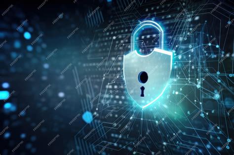 Premium Photo Cybersecurity Concept Keylock In Blue Colors Binary
