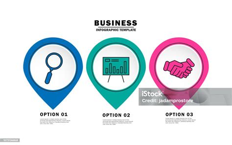 비즈니스 프로세스 인포그래픽 템플릿입니다 숫자가 있는 다채로운 원형 요소 3가지 옵션 미국에 대한 스톡 벡터 아트 및 기타 이미지 미국 인포그래픽 검색 Istock