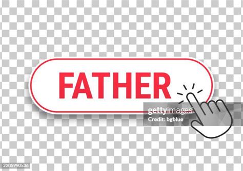 Father 3d Click Web Button With Hand Cursor On Blank Background High