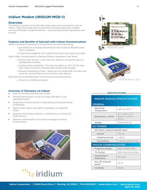 Pdf Satlink3 Logger Transmitter Sutron Corporation Connected To