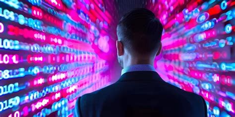 Digital Panel Displaying Binary Code Cybersecurity And Surveillance In Business Concept Binary