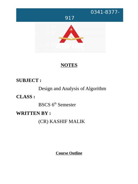 Design And Analysis Of Algorithm Hamza Pdf Time Complexity Error Detection And Correction