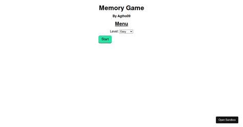 Memory Game React Codesandbox