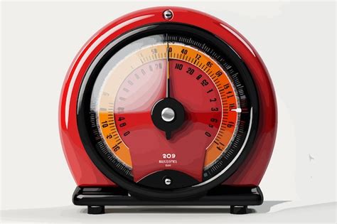 Premium Vector Close Up Of A Red Colored Second Timer Isolated On White Concept And Aim To Do