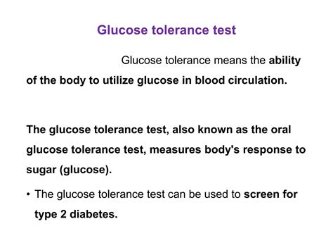 Glucose Tolerance Test Part I Pptx Diabetes Diseases And Conditions