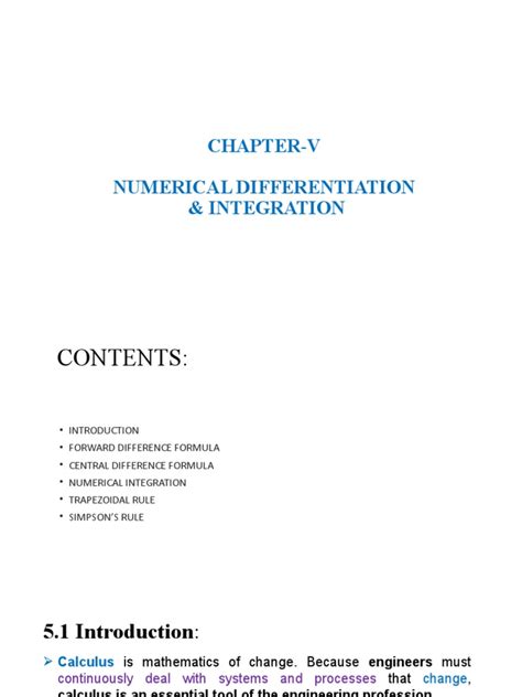 Chapter 5 Numerical Differentiation And Integration Pdf Finite Difference Integral