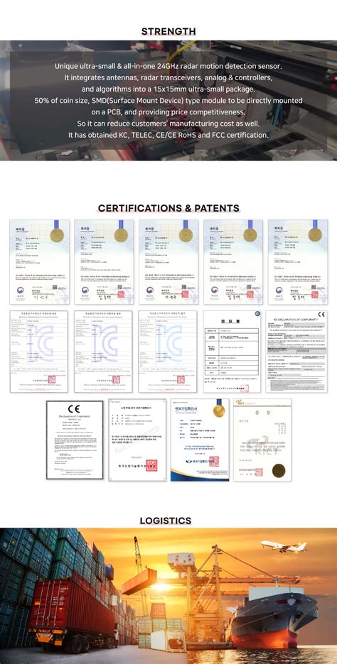 Mcui2c接口智能传感器模块高质量低功耗检测雷达传感器模块 Ums Aim24 Sc Buy 内部算法超节能雷达运动检测传感器