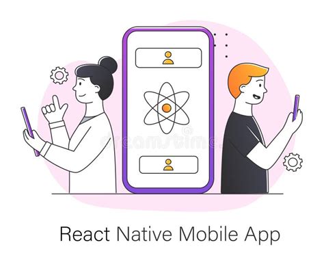 React Native Mobile App Concept Stock Vector Illustration Of Development Style 232781388