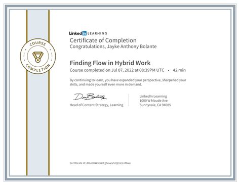 Jayke Anthony Bolante On Linkedin Certificate Of Completion