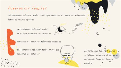 创意时尚插画简笔画ppt模板 优品ppt