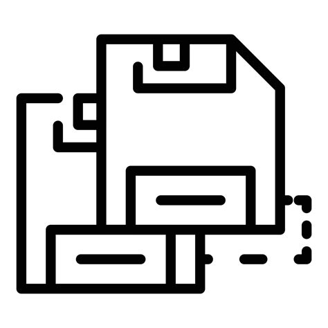 Floppy Disk Backup Icon Outline Style 15900915 Vector Art At Vecteezy