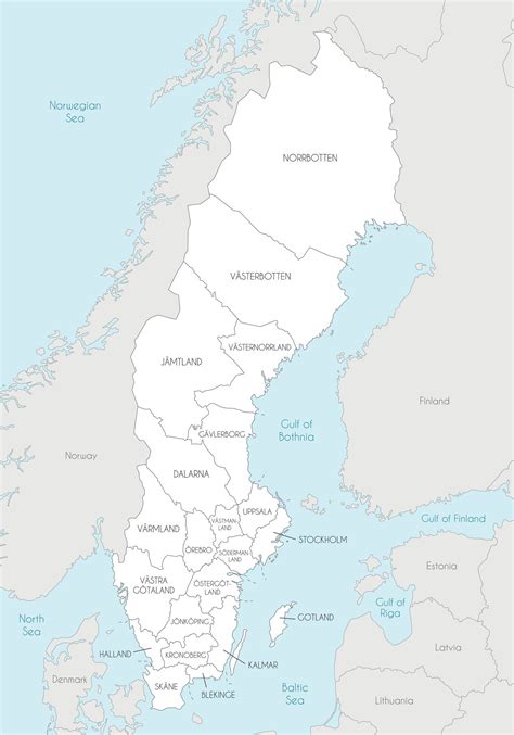 Map Of Swedish Counties