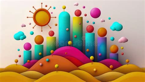 Illustrative Growth And Development A Colorful Abstract Representation Of Progress Growth And