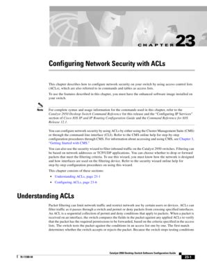 Fillable Online Configuring Network Security With ACLs Understanding ACLs Fax Email Print