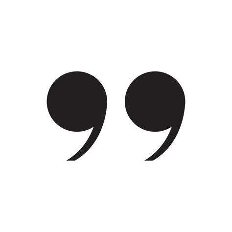 Eps10 Black Vector Quotation Mark Icon Isolated On White Background