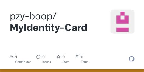 GitHub Pzy Boop MyIdentity Card
