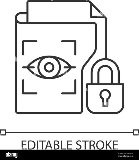 Protected Biometric Data Linear Icon Stock Vector Image And Art Alamy
