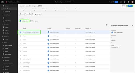 Create An Azure Blob Source Connection In The Ui Adobe Experience Platform