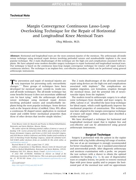 Pdf Margin Convergence Continuous Lasso Loop Overlocking Technique