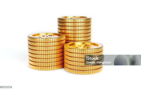 흰색 배경에 고립 된 빛나는 금화 더미 자본 성장 절약 및 금융 개념 3d 렌더링 동전에 대한 스톡 사진 및 기타 이미지 동전 3차원 형태 금 금속 Istock