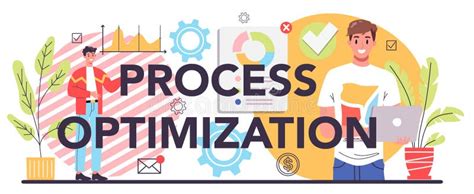 Process Optimization Concept Set Idea Of Business Improvement Stock Vector Illustration Of