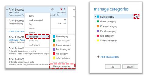 Categorising Emails NHSmail Support
