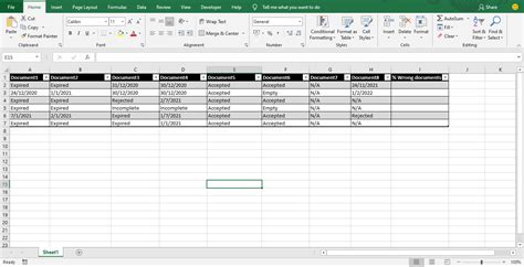 Excel Conditional Formatting To Get Percentage Of Wrong Documents