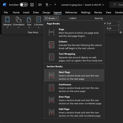Changing Orientation Of One Page In Word The Techie Senior