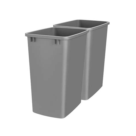 Rev A Shelf Polymer Replacement Recycle Waste Garbage Containers Silver 35 Qt Delivery Or