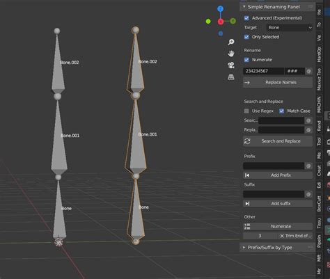 only selected issue with similar named bones · issue 61 · weisl