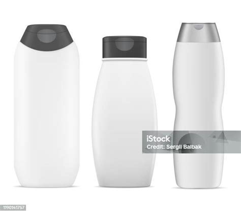 샴푸 병 모형 흰색 플라스틱 패키지 3d 광고에 대한 스톡 벡터 아트 및 기타 이미지 광고 라벨 메이크업 화장품 Istock
