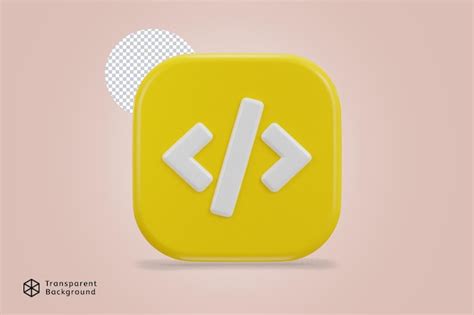 Premium Psd 3d Programming Symbol Vector Illustration