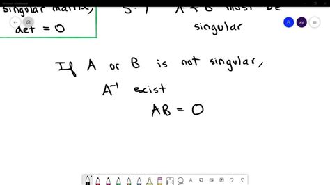 let a and b be two non singular matrices such that a ≠i b 3 i and a b