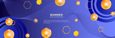 추상 기하학적 파란색 와이드 배너 레이아웃 디자인 기술 기업 유기 추상적 인 모양과 넓은 배경 웹 배너 디자인 사이트에 대한