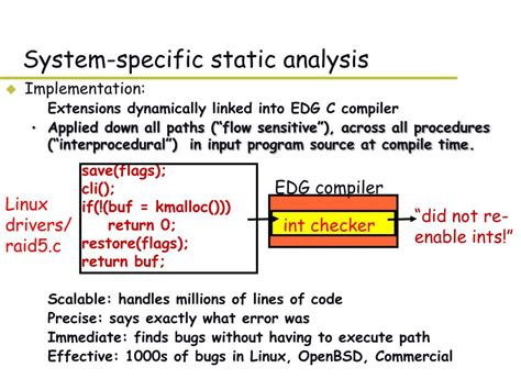 Ppt How To Find Lots Of Bugs In Real Code With System Specific Static Analysis Powerpoint