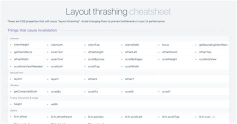 layout thrashing cheatsheet