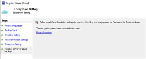 Dpm 2022 Mars Agent Failing To Register With Vault Encryption